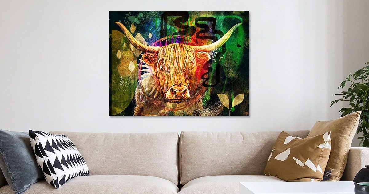 Die bunte Kuh von Arjen Roos auf ArtFrame, Leinwand, Poster und mehr ...