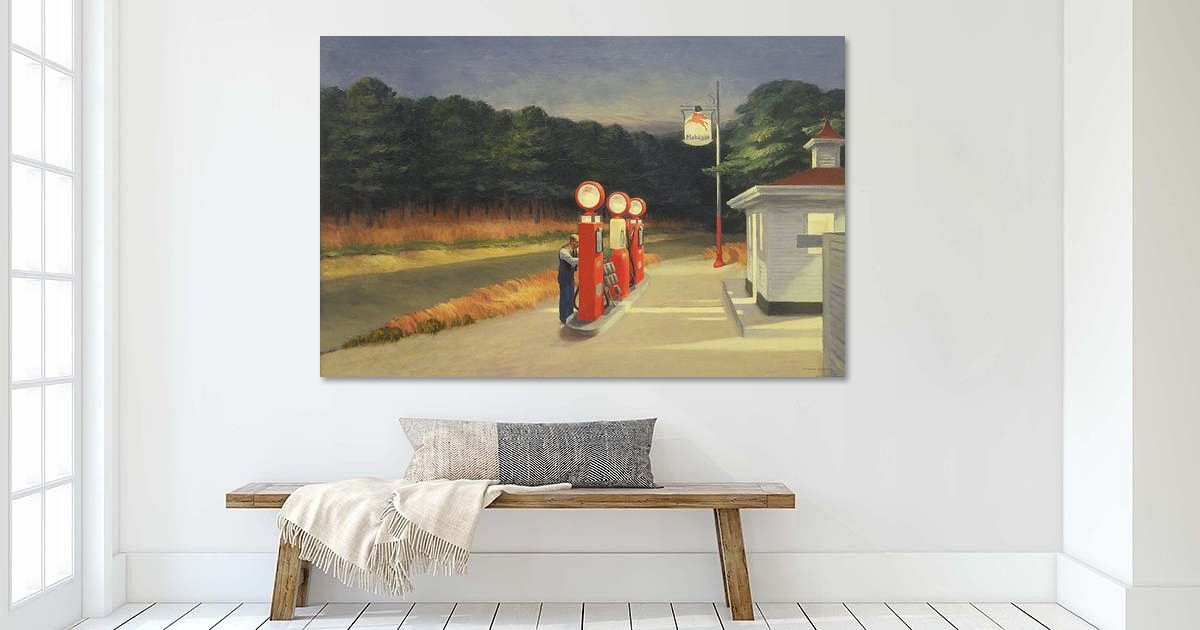 Gas - Edward Hopper on canvas, poster, wallpaper and more