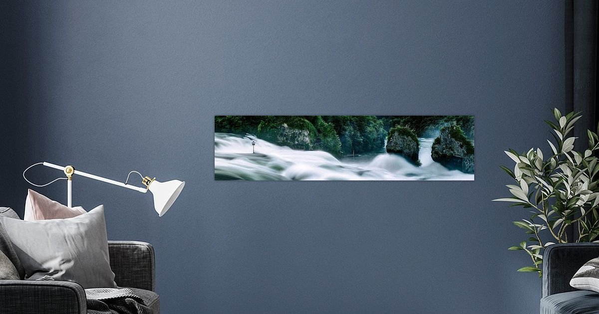 Chutes du Rhin de Schaffhouse, au bord du lac de Constance. par l ...