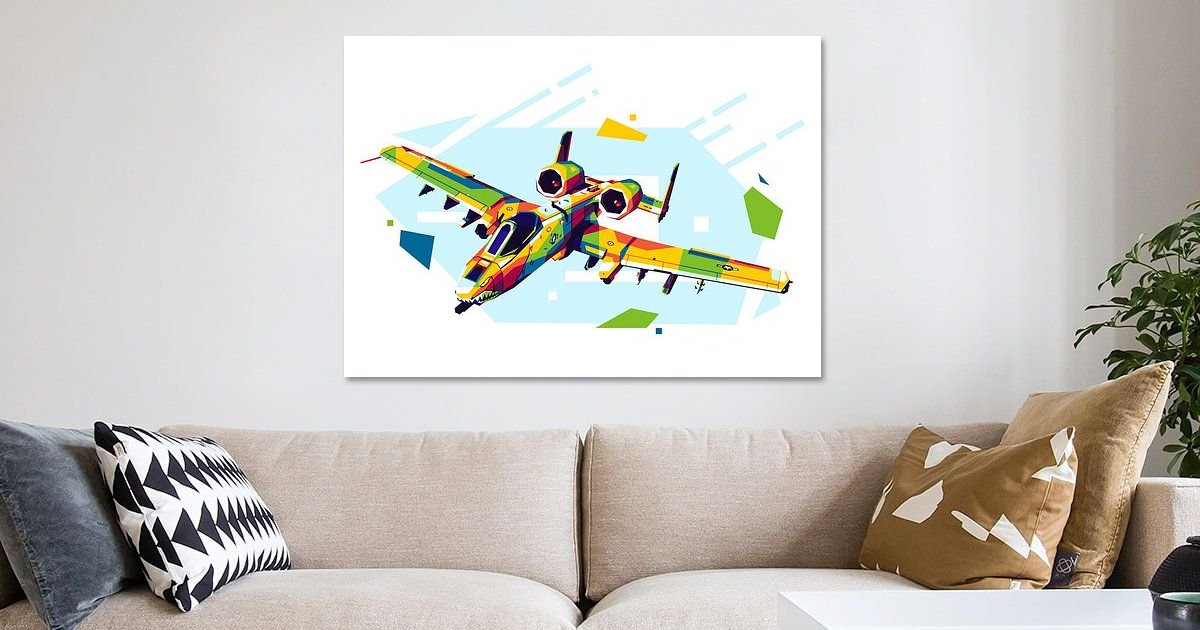 A-10 Warthog in WPAP Illustration by Lintang Wicaksono on canvas ...