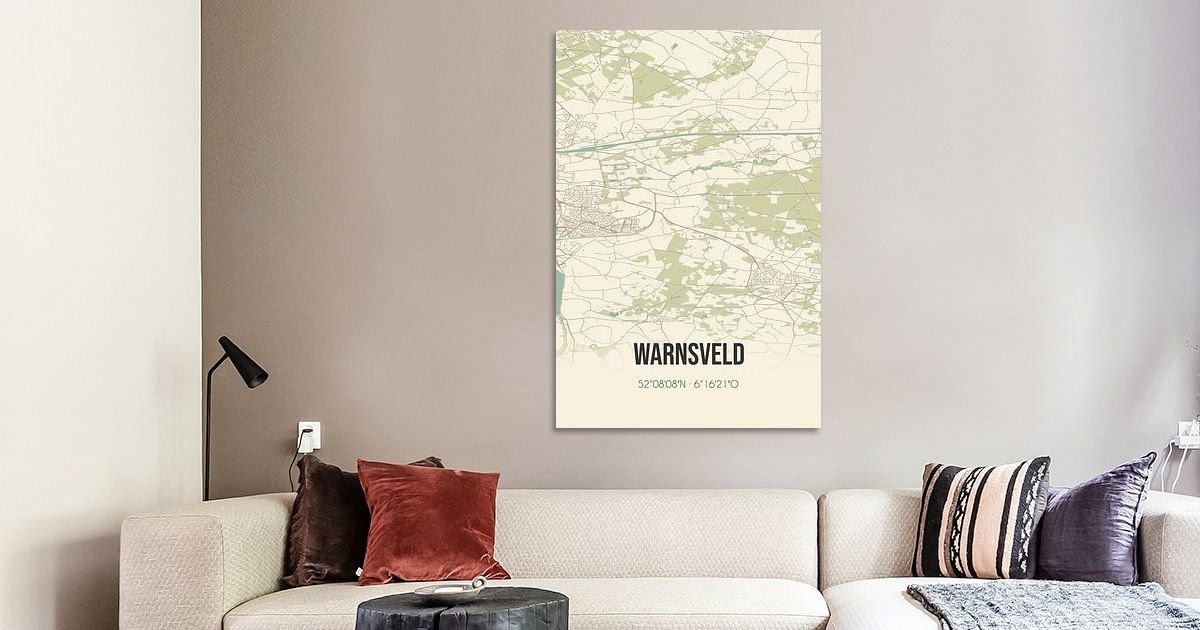 Alte Karte von Warnsveld (Gelderland) von MeinStadtPoster auf ArtFrame ...