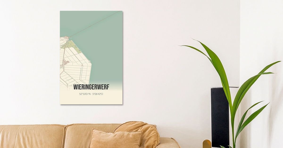 Vintage map of Wieringerwerf (North Holland) by Prints of Place on ...