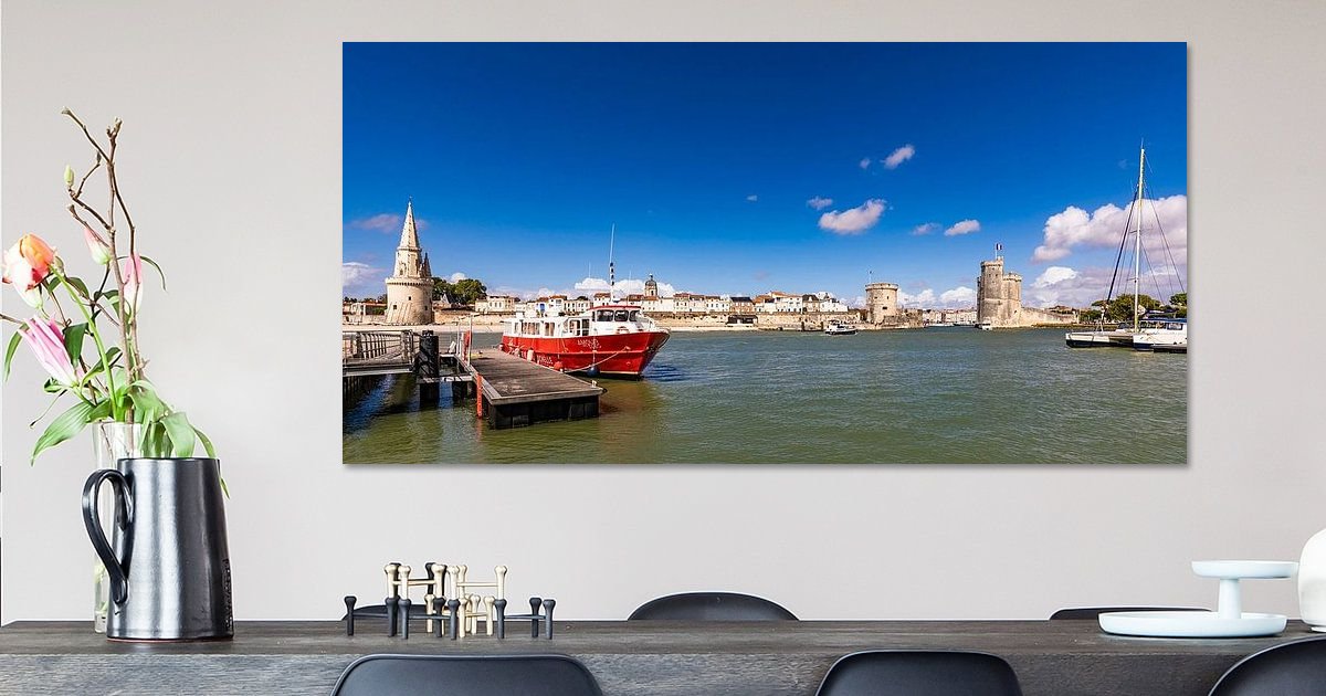 Oude haven van La Rochelle in Frankrijk van Werner Dieterich op canvas ...