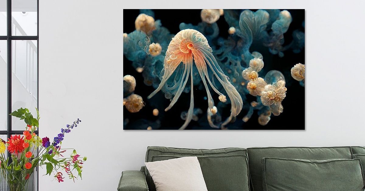 Deep Sea Dreams VI van Josh Dreams op canvas, behang en meer
