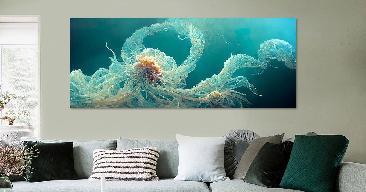 Deep Sea Dreams VIII van Josh Dreams op canvas, behang en meer