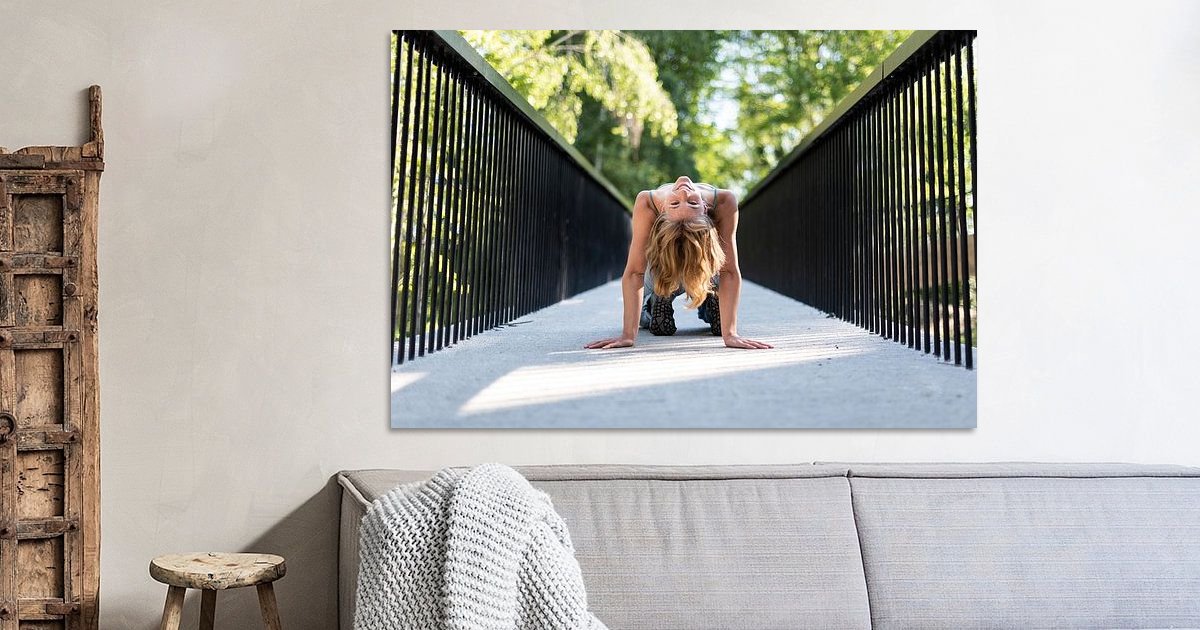 Kijk hoe lenig ik ben! van Werner Lerooy op canvas, behang en meer