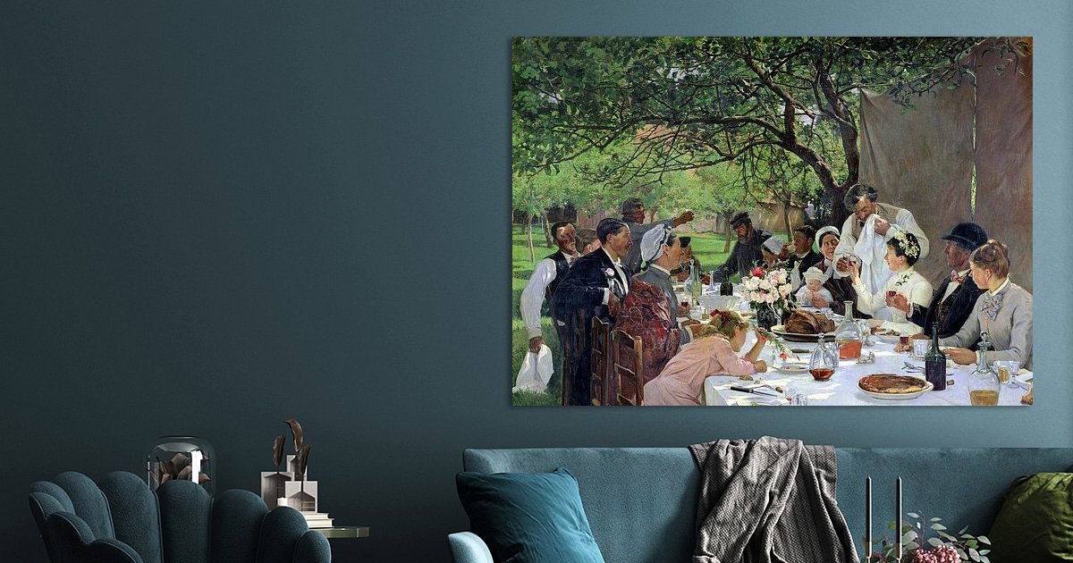 Albert-Auguste Fourie,Le repas de mariage à Yport, 1886 | Art Heroes