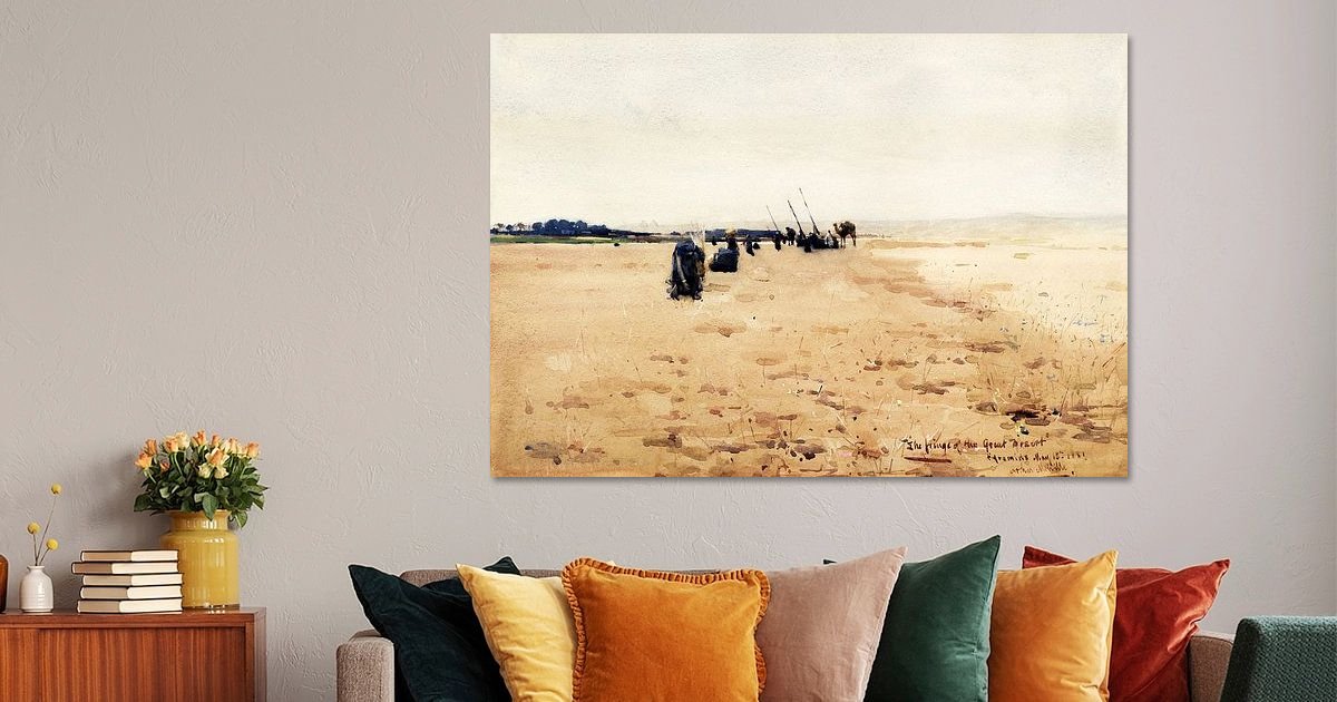 Arthur Melville,De rand van de grote woestijn op canvas, behang, poster ...