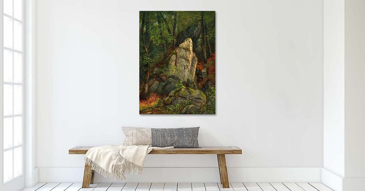 Asher Brown Durand,Study of Rocks in Pearson's Ravine, 1850 op canvas ...