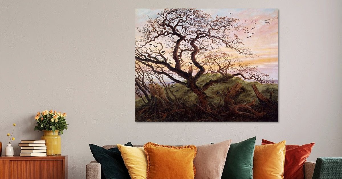 Caspar David Friedrich,The Tree of Crows on canvas, poster, wallpaper ...