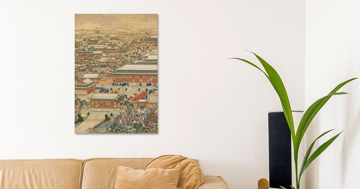 Peintures chinoises,Vue aérienne de la Cité interdite | Art Heroes