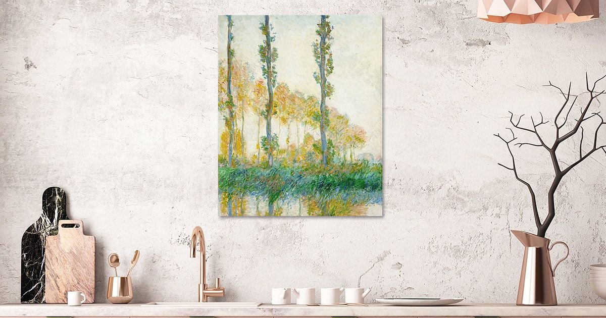 Claude Monet,The three trees on canvas, poster, wallpaper and more
