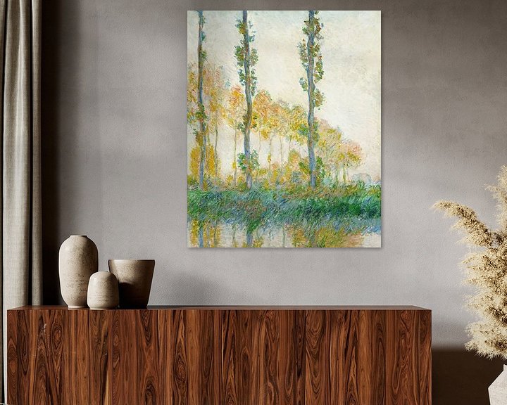 Claude Monet,The three trees on canvas, poster, wallpaper and more