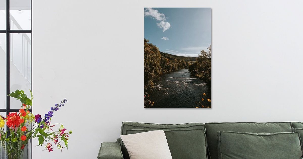 Uitzicht op de watervallen van Coo, Ardennen Wallonië, België van Manon ...