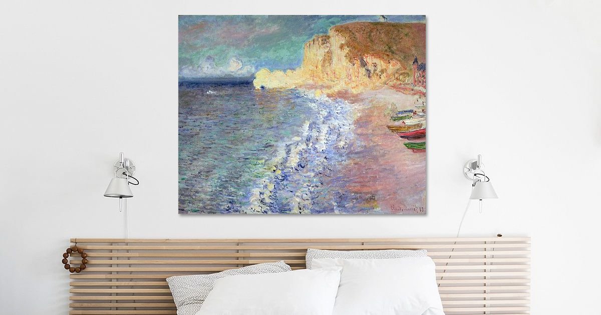 Claude Monet,Morgen bij Etretat op canvas, behang, poster en meer