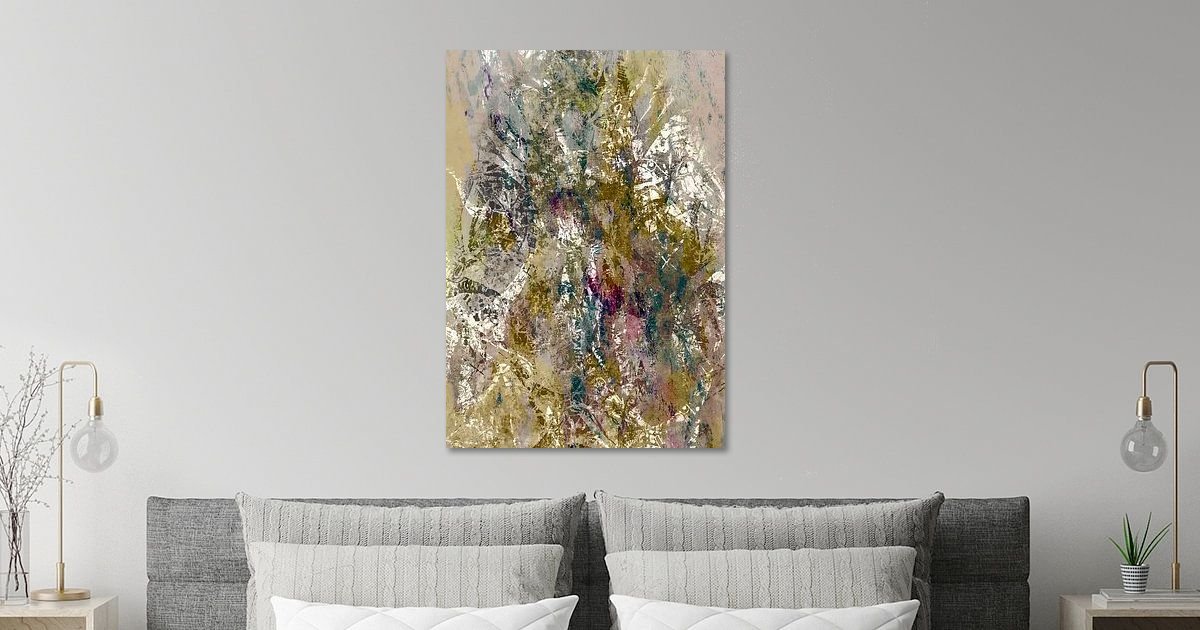 Japanese tree of life in natural colors by Mad Dog Art on canvas ...