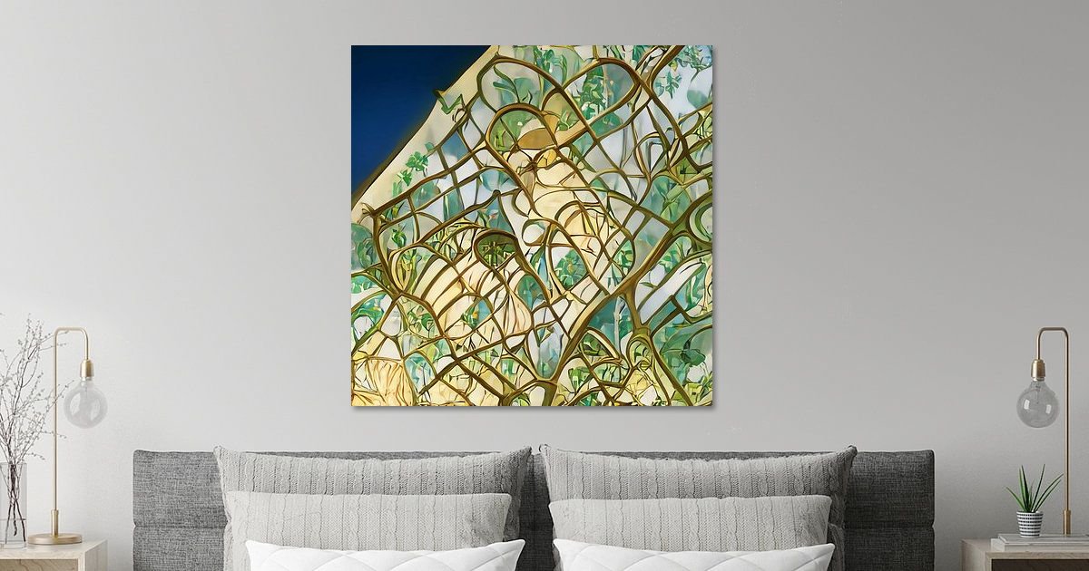 Den Haag Jugenstil Landkaart van Maps Are Art op canvas, behang en meer