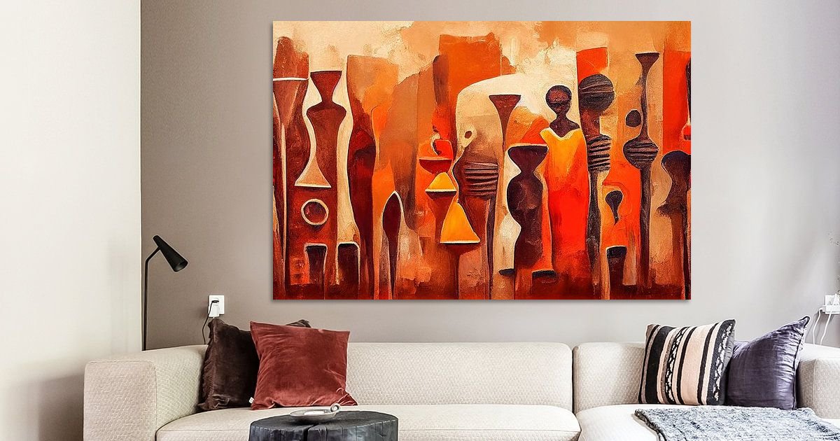 African shapes and colors by Bert Nijholt on canvas, poster, wallpaper ...