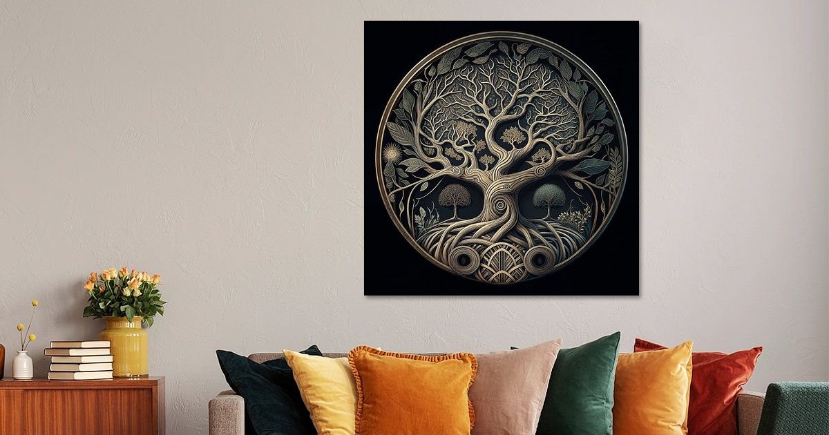 Boom des levens van Anne Loos op canvas, behang en meer