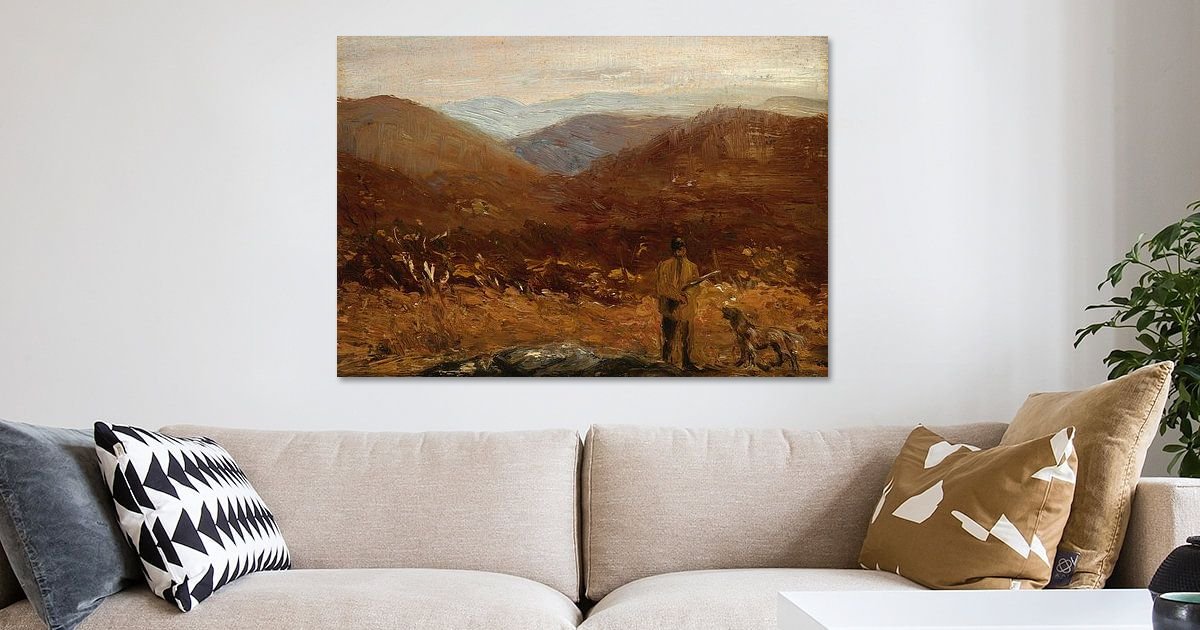 Man met Hond (De Jager), William Glackens op canvas, behang, poster en meer