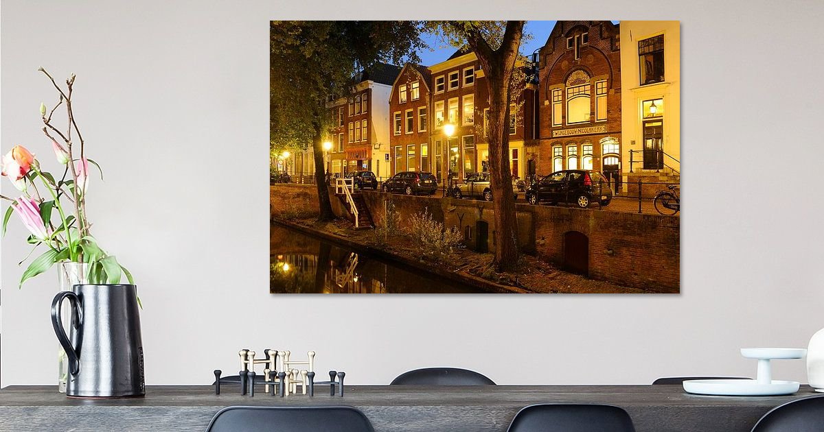 Nieuwegracht à Utrecht entre le pont de Quintijn et le pont de la ...