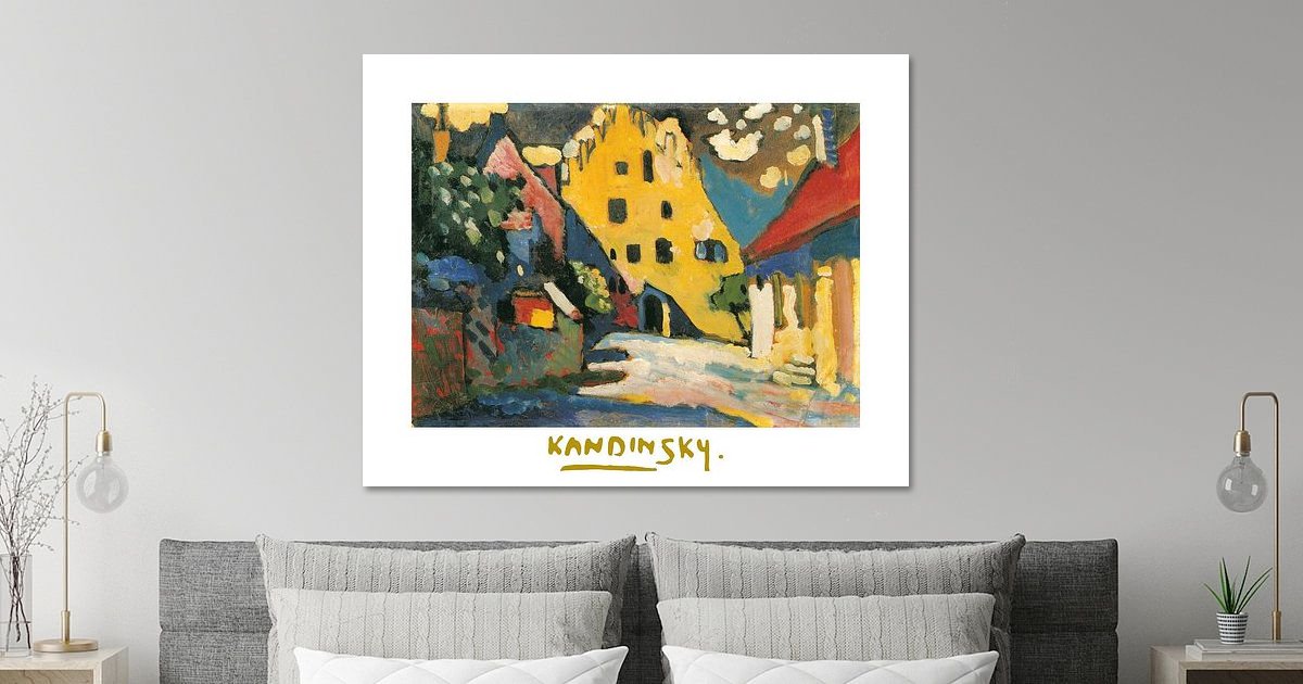 Murnau - Kasteelhof I van Wassily Kandinsky van Peter Balan op canvas ...