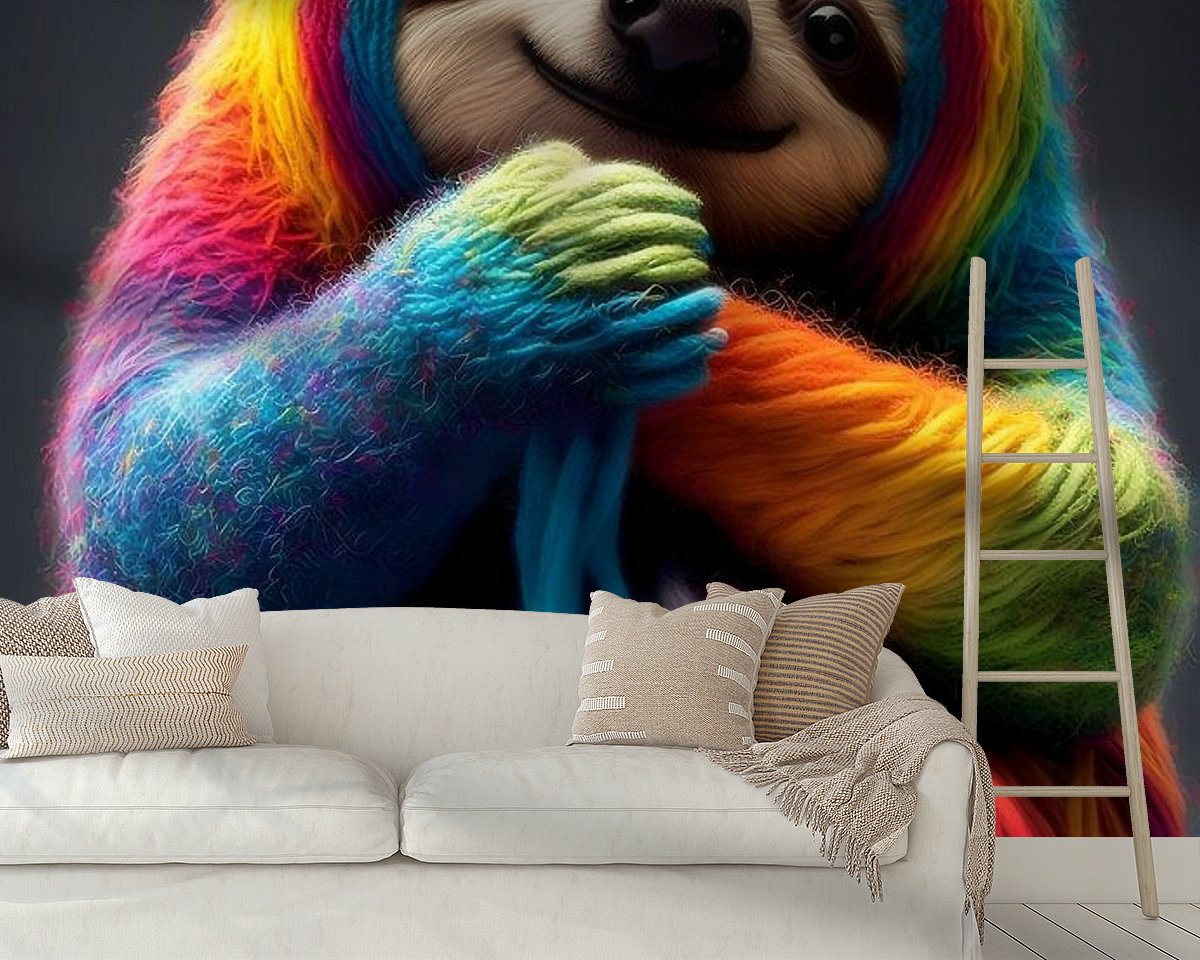 Blije Luiaard van Jacky op canvas, behang en meer