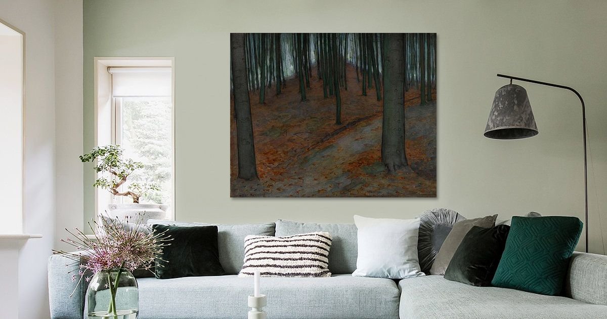 Forest landscape, Piet Mondrian on canvas, poster, wallpaper and more
