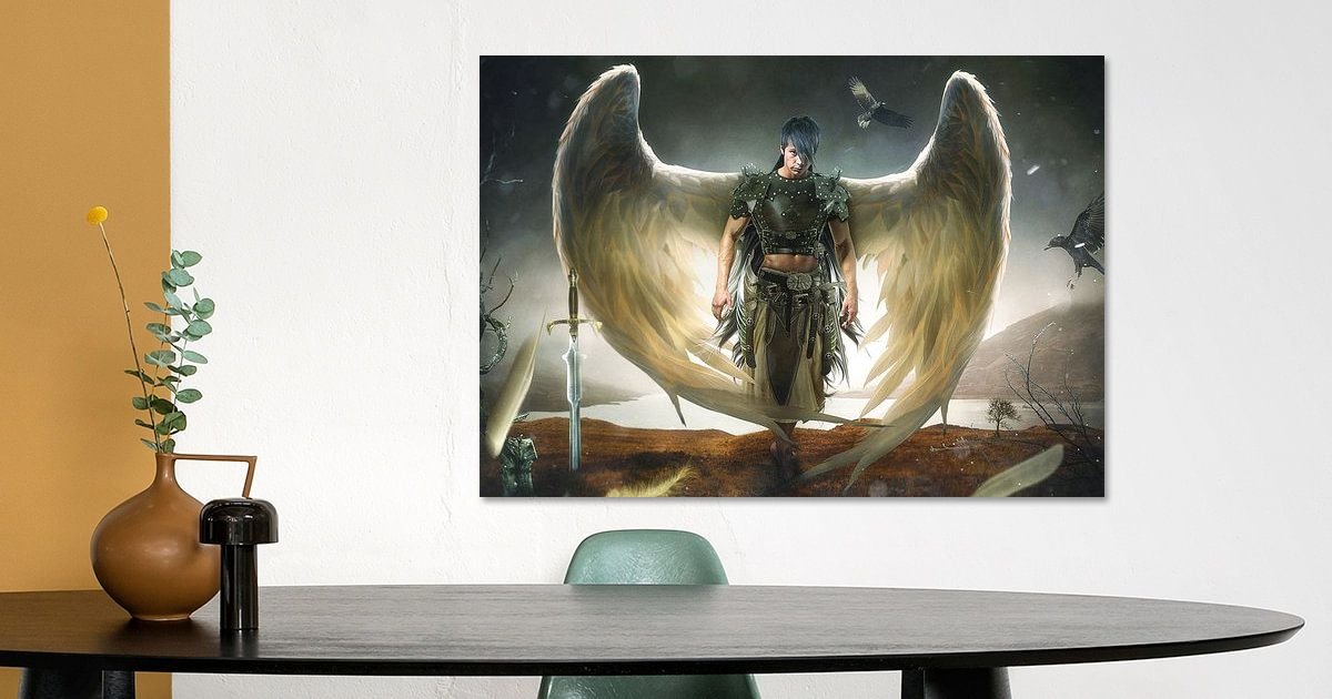 The saving angel. by Bert Hooijer on canvas, poster, wallpaper and more