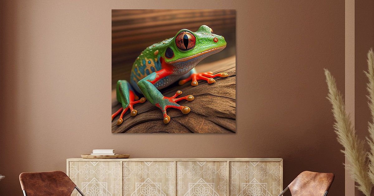 Groene kikker met rode ogen Illustratie van Animaflora PicsStock op ...