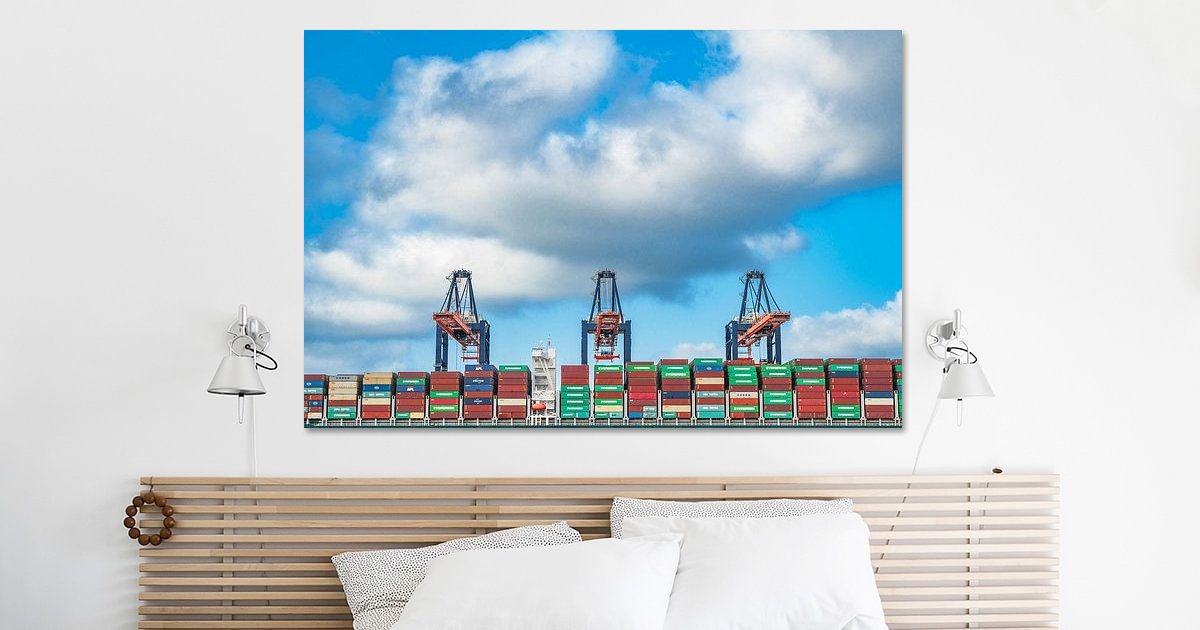 Container ship Ever Golden of Evergreen Lines at the container t by ...