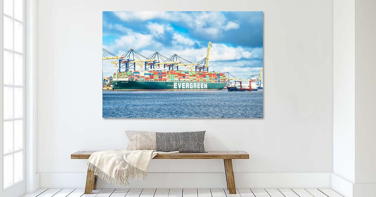 Container ship Ever Golden of Evergreen Lines at the container t by ...