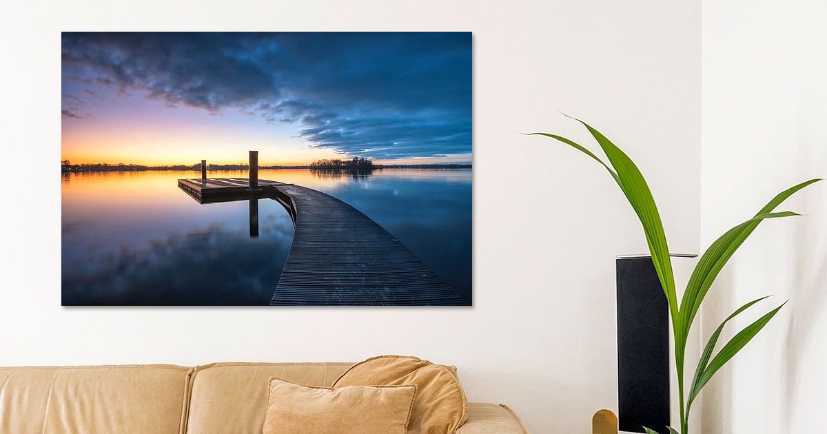 Drijvende Steiger Paterswoldsemeer Groningen van Rick Goede op canvas ...