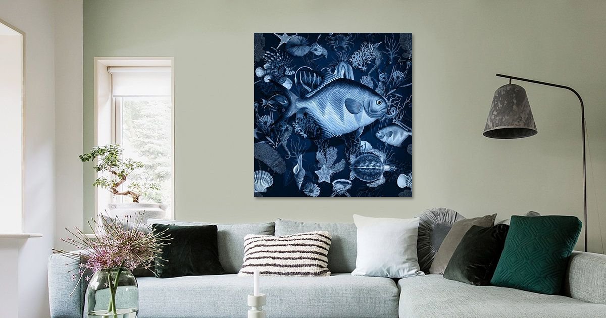 In Deep Blue Sea van Marja van den Hurk op canvas, behang en meer