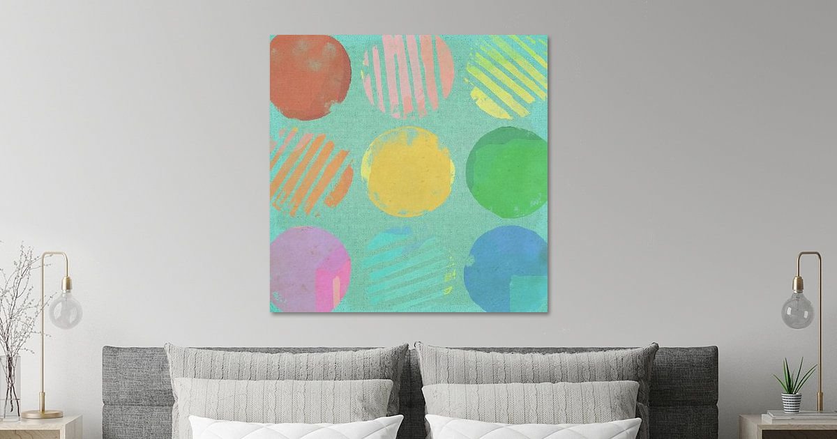 Color my day van Moonheart Artworks op canvas, behang en meer