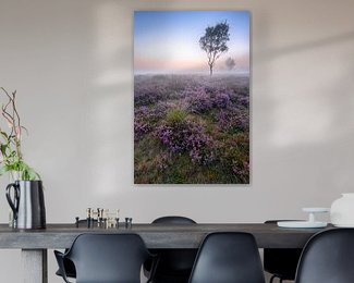 Berken op de Strabrechtse heide van Joep de Groot op canvas, behang en meer