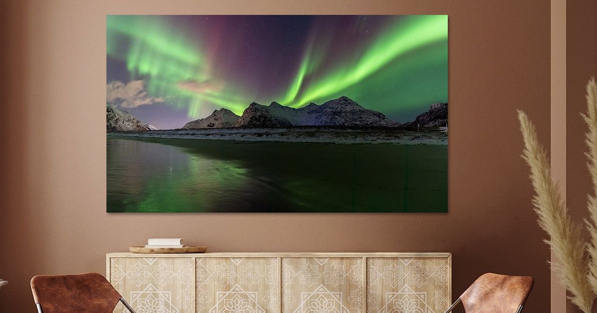 Panoramafoto Noorderlicht van Tilo Grellmann op canvas, behang en meer