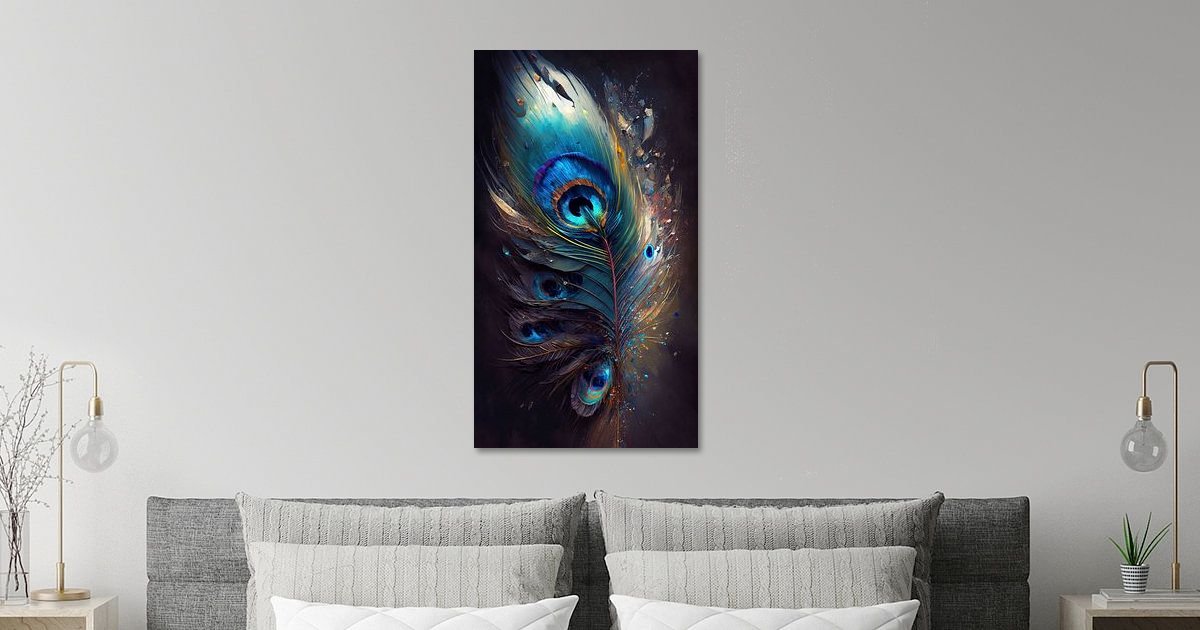 Pauw Veer van Preet Lambon op canvas, behang en meer