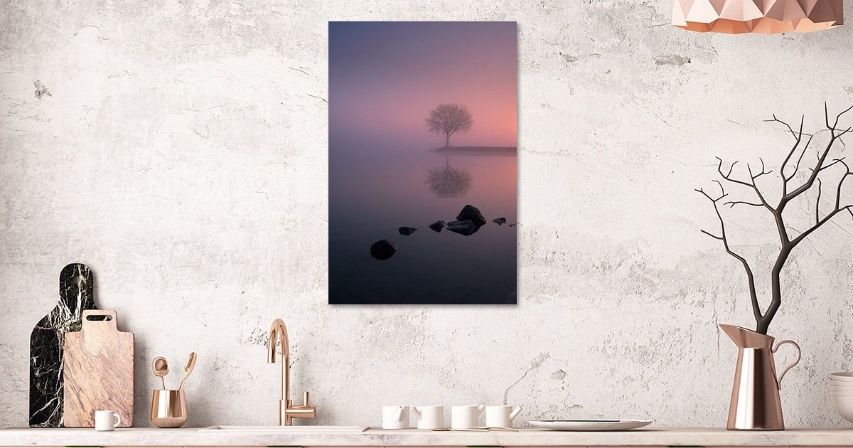 Boom op een krib langs rivier de Lek van Moetwil en van Dijk ...