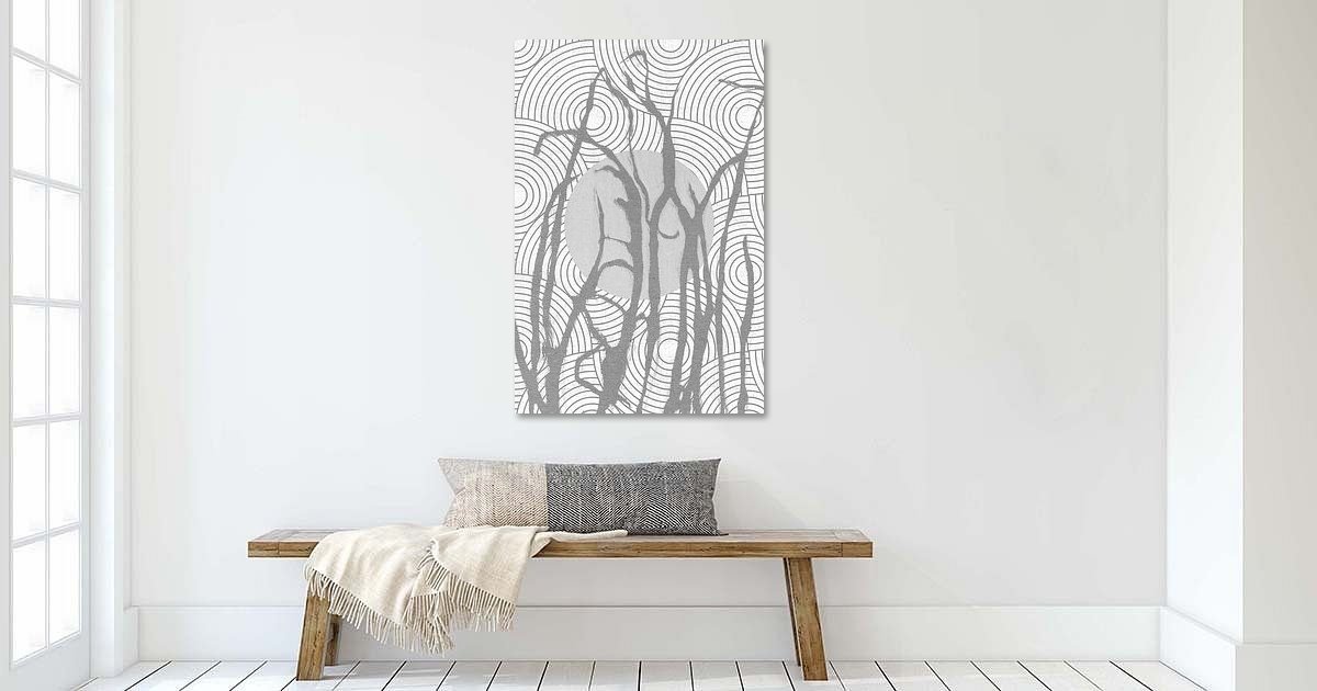 Ikigai. Sun and Grass. Abstract minimalist Zen art. Japandi style III ...