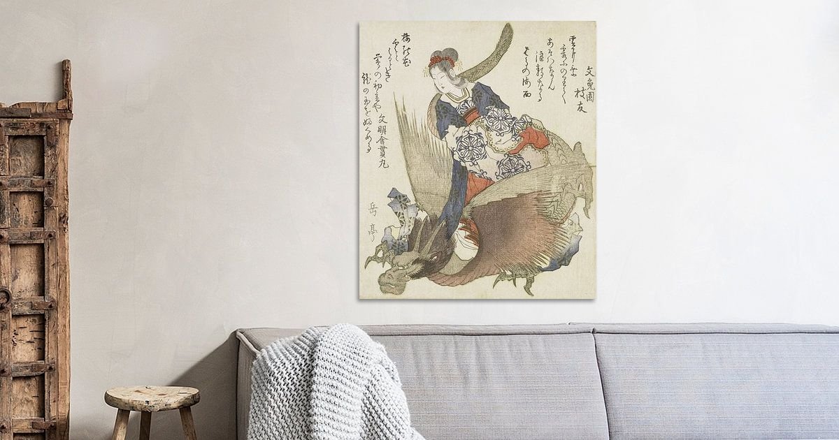 Woman with dragon, Yashima Gakutei, 1820. Japanese art ukiyo-e by Dina ...