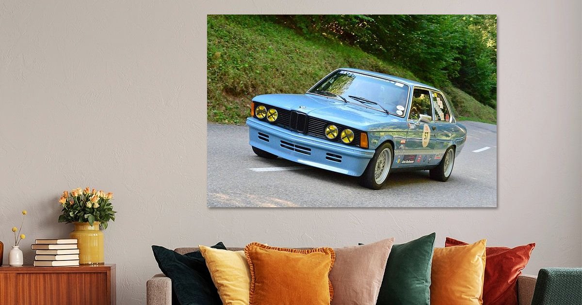 BMW E21 Eggberg Classic 2019 van Ingo Laue op canvas, behang en meer