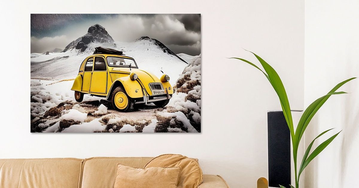 Citroen 2CV van Tammo Tamminga op canvas, behang en meer