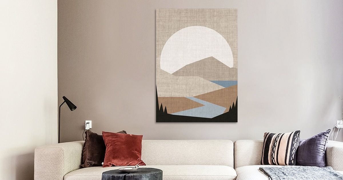 Linen collection - landscape BENNY TWO van TW living op canvas, behang ...