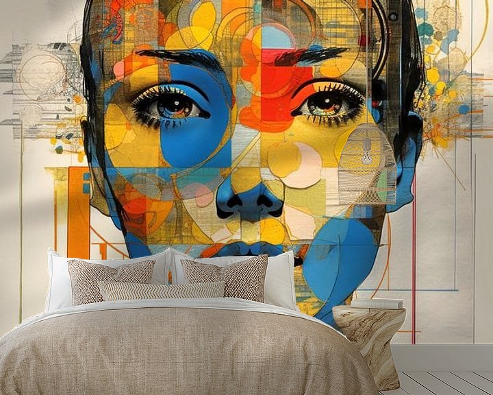 Pop-Art Neo-Dada Woman Portrait by Preet Lambon on canvas, poster ...