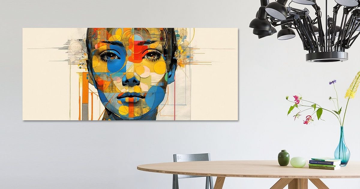Pop-Art Neo-Dada Woman Portrait by Preet Lambon on canvas, poster ...