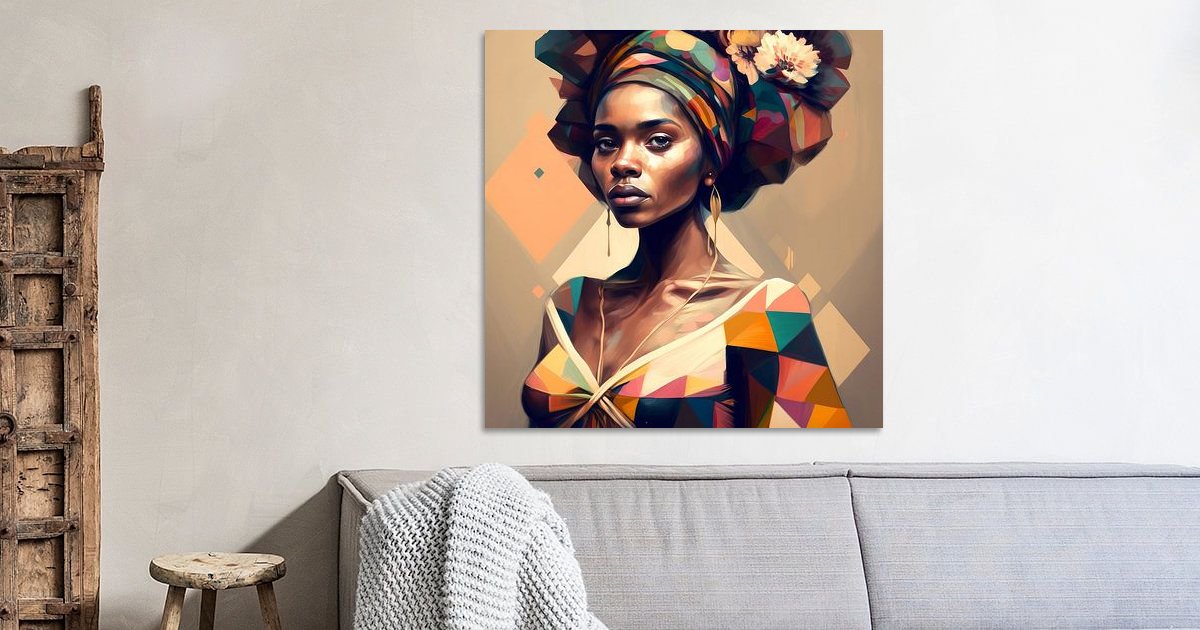 Portret van een Creoolse vrouw van Studio Allee op canvas, behang en meer