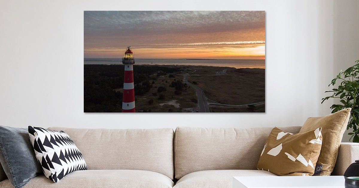 Ameland dronefotografie van Rinnie Wijnstra (FotoAmeland ) op canvas ...