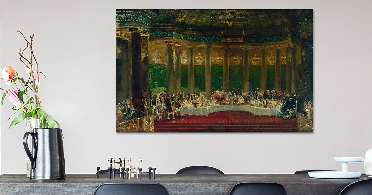 Napoleon's wedding dinner, Alexandre Dufay on canvas, poster, wallpaper ...