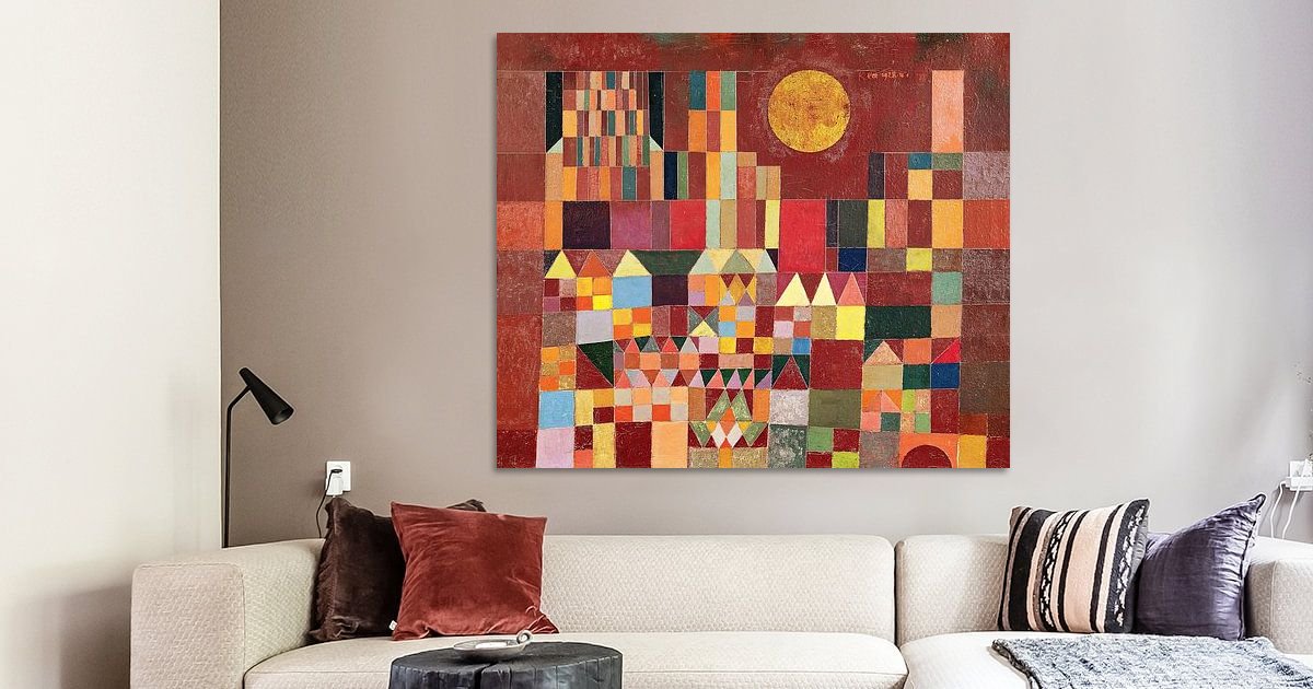 Castle and Sun, Paul Klee on canvas, poster, wallpaper and more